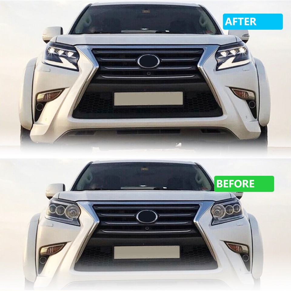 For 2016-2019 Lexus GX460 Left + Right Side Full LED Headlight Headlamp ...