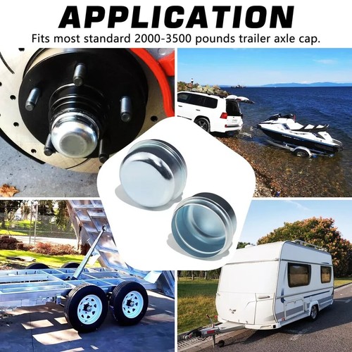 2 Pack Grease Cover Dust Cap Wheel Center Caps for Trailer Axle Hub ...
