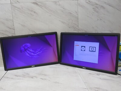 2x Dell E2213Hb Widescreen LCD Flat Panel 22" Computer Monitor w/ Power ...