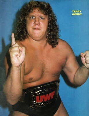 UWF UNIVERSAL WRESTLING FEDERATION MAG PAGE PINUP (1986) TERRY GORDY ...