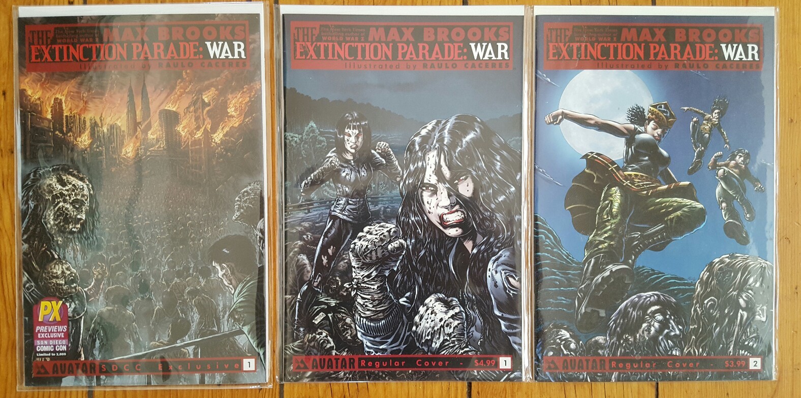 Extinction Parade 1-2 + #1 SDCC NM 1st Print NY Times Max Brooks World ...