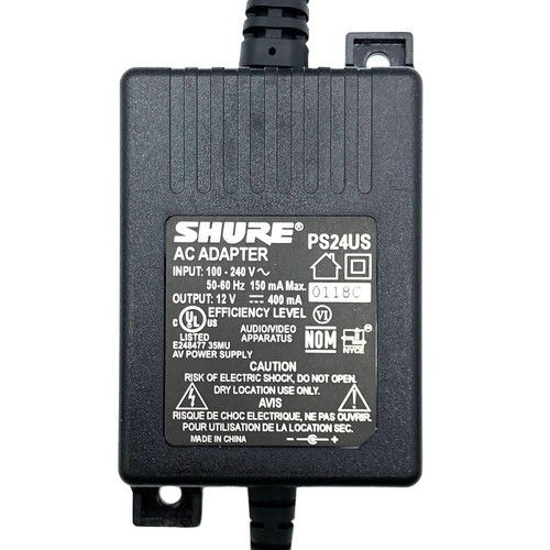 Genuine Power Supply Adapter 12V for Shure for BLX4, BLX88, P2T, PG4 ...