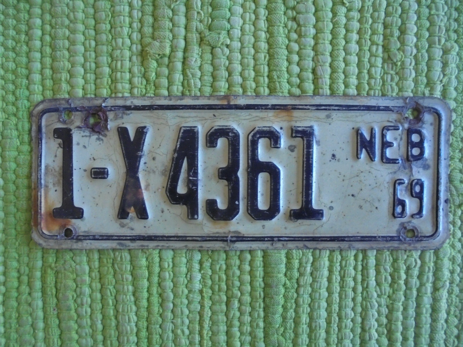 1969 Nebraska Trailer License Plate 69 NE Motorcycle Size NEB Tag 1 ...