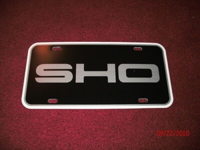 FORD TAURUS SHO BLACK SILVER LOGO LICENSE PLATE | eBay