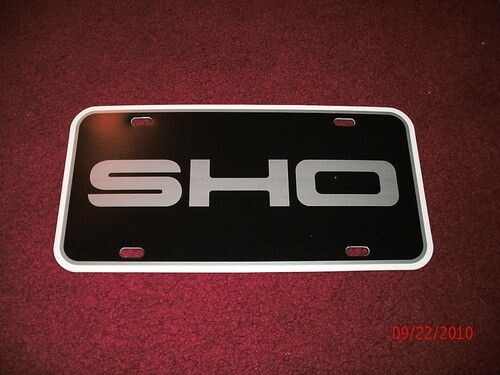 FORD TAURUS SHO BLACK SILVER LOGO LICENSE PLATE | eBay
