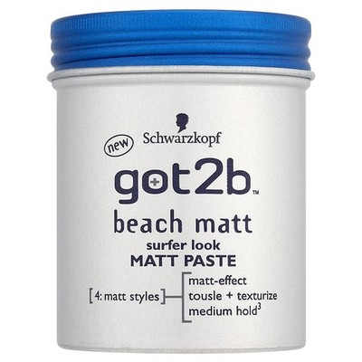 Got2b Beach Matte Paste Hair Styling Agent For Surfer Looks 3.38 Fl Oz ...