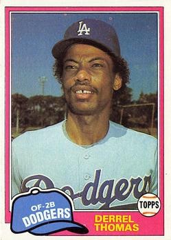 Derrel Thomas 1981 Topps 211 Los Angeles Dodgers Baseball Card | eBay