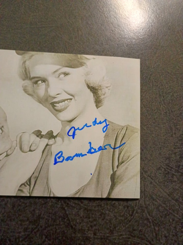 JUDY BAMBER Hand Signed Autograph 4X6 Photo - PIN-UP MODEL & ACTRESS | eBay