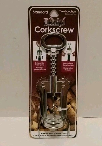 Wine Bottle Opener Wing Corkscrew Tool Easy Cork Remover Alloy Chrome ...