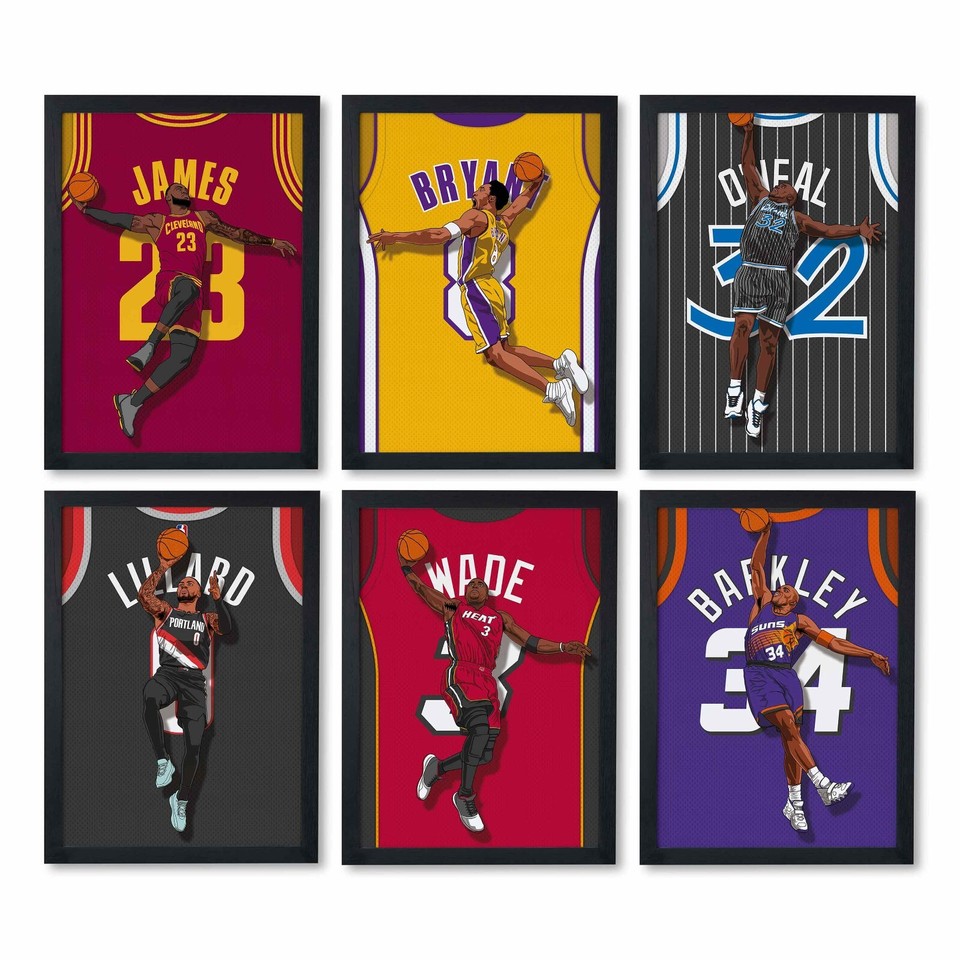 Basketball Poster | Choose 30+ Players: Jordan, LeBron, Nba, Curry ...