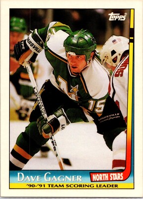 1991-92 Topps Hockey Team Scoring Leaders - #7 Dave Gagner | eBay