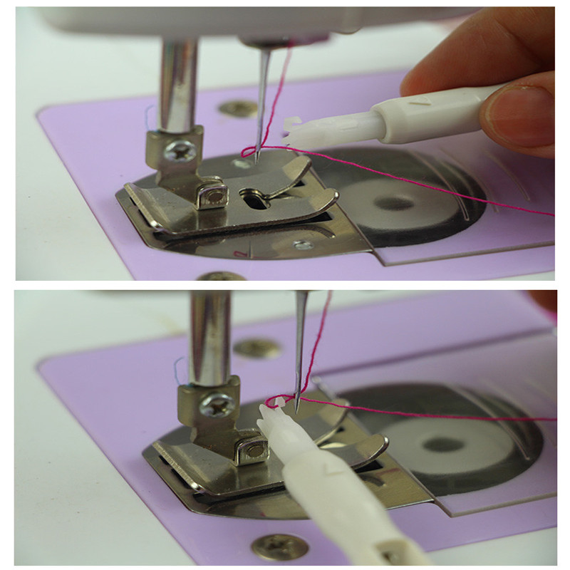 NEEDLE THREADER & NEEDLE INSERTION TOOL FOR SEWING MACHINE & OVERLOCKS ...