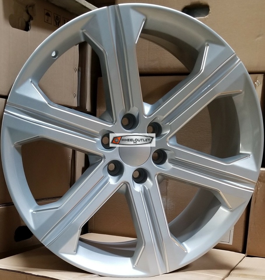 (4)24 GMC Replica Wheels Silver Rims Yukon Sierra Chevy Tahoe LTZ ...