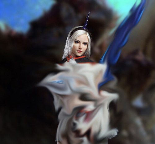 1/6 Sexy Female Hunter Head Sculpture Carving Model for 12" Female ...