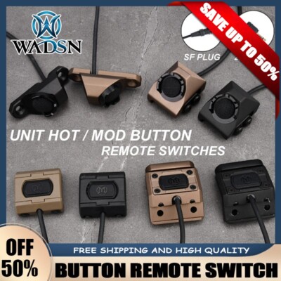WADSN Tactical Flashlight Hot Button Tail Remote Control Switch For ...