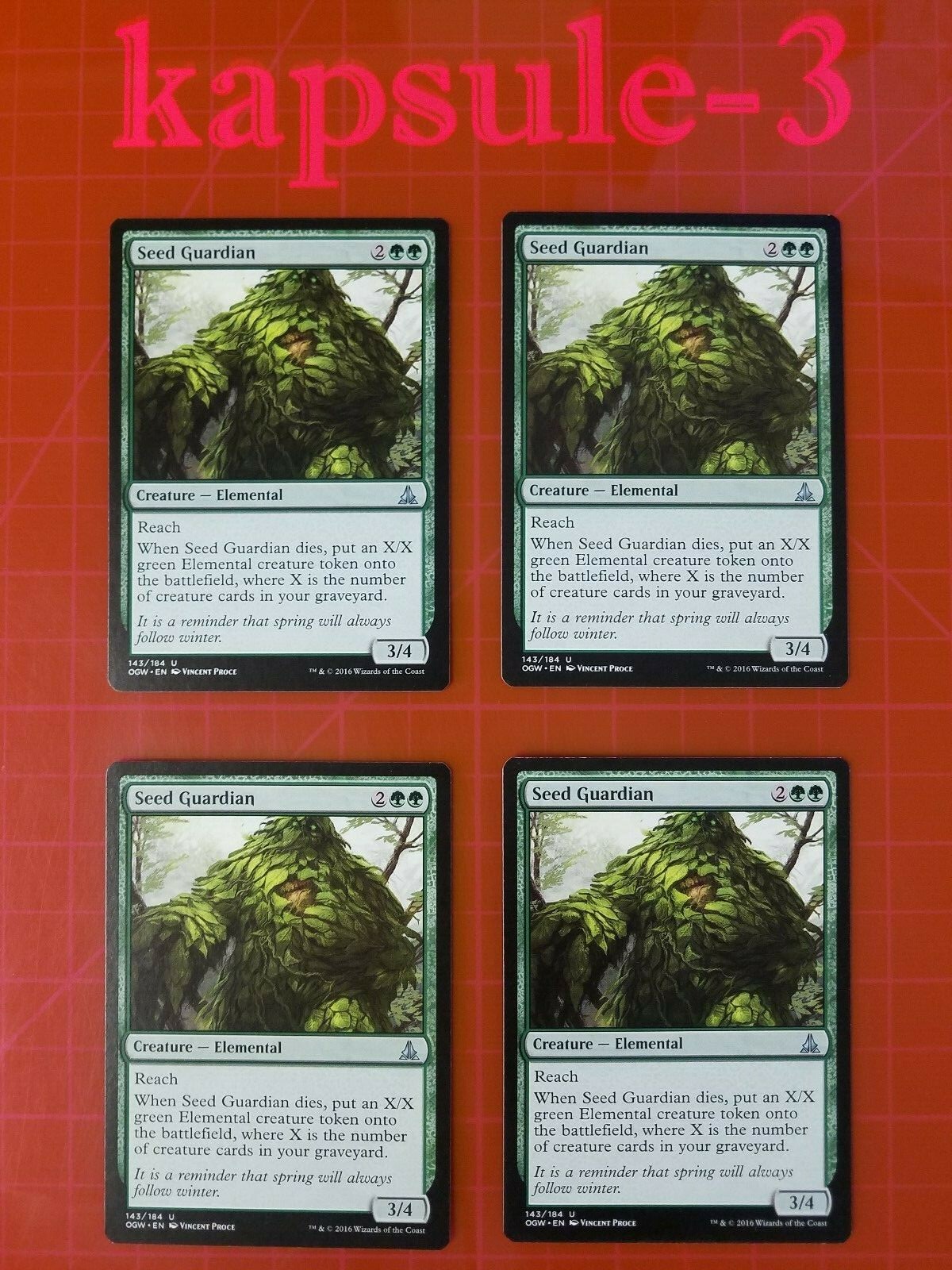 4x Seed Guardian | Oath of the Gatewatch | MTG Magic Cards- | eBay