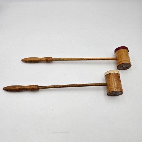 Vintage Wooden Gavel Croquette Chicken Rooster Salt & Pepper Shakers ...