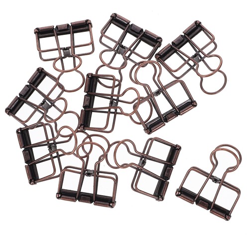10 Pcs Office Supplies Hollow Dovetail Clip Supply Binder Sheet Clips ...