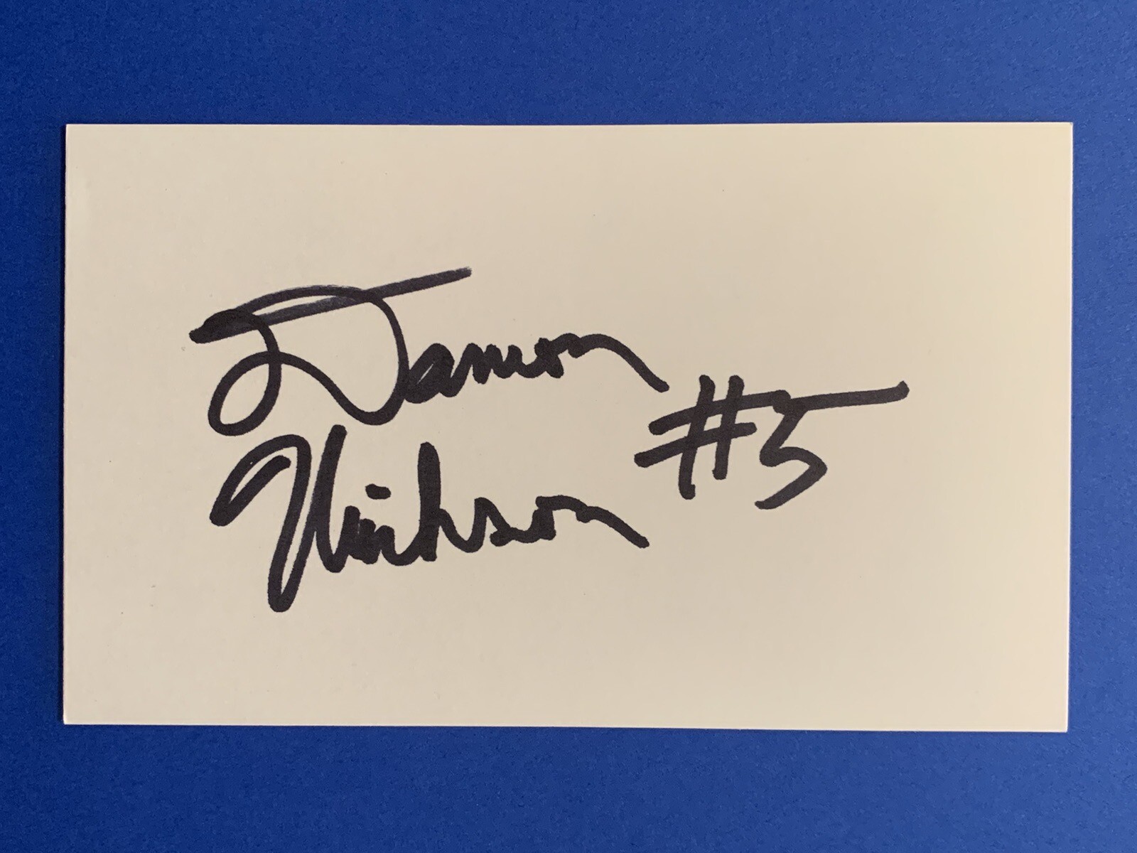DAMON NICKSON Signed MIDDLE TENNESSEE STATE BLUE RAIDER 3x5 Index ...