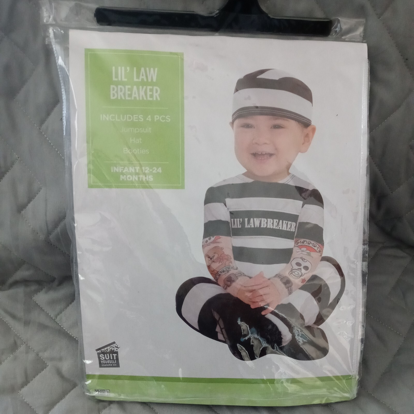 Amscan Lil' Law Breaker Prisoner Jail Outfit Infant Baby Cute Halloween ...