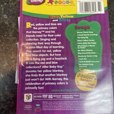 Barney - Red, Yellow and Blue - DVD By | Grelly USA