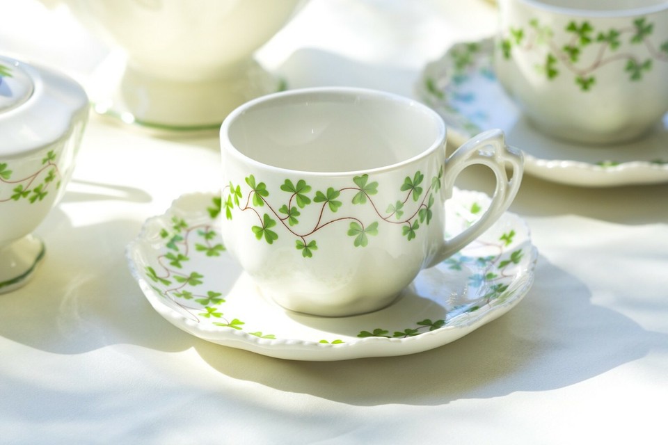 Grace Teaware Shamrock Fine Porcelain 11-Piece Tea Set | eBay