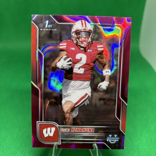 2025 Bowman U 1st Trech Kekahuna RC Pink Lave Wisconsin Badgers #37 | eBay