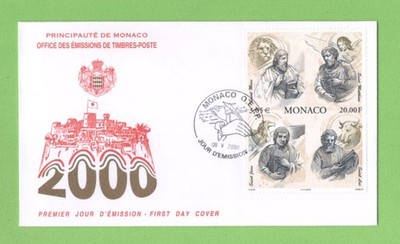 Monaco 2000 The Four Evangelist set on First Day Cover | eBay UK