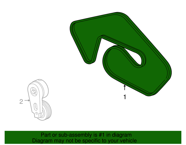 Land Rover LR012625 Genuine OEM Factory Original Serpentine Belt for ...