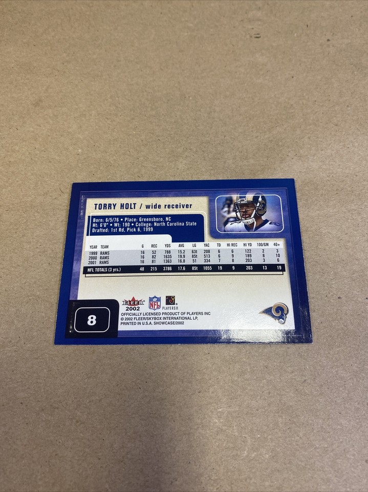 Torry Holt St. Louis Rams Football Card/2002 #8 | eBay