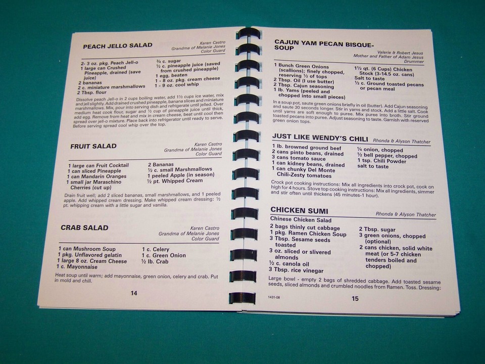 Redwood High School Marching Band Color Guard & Dance Force Cookbook ...
