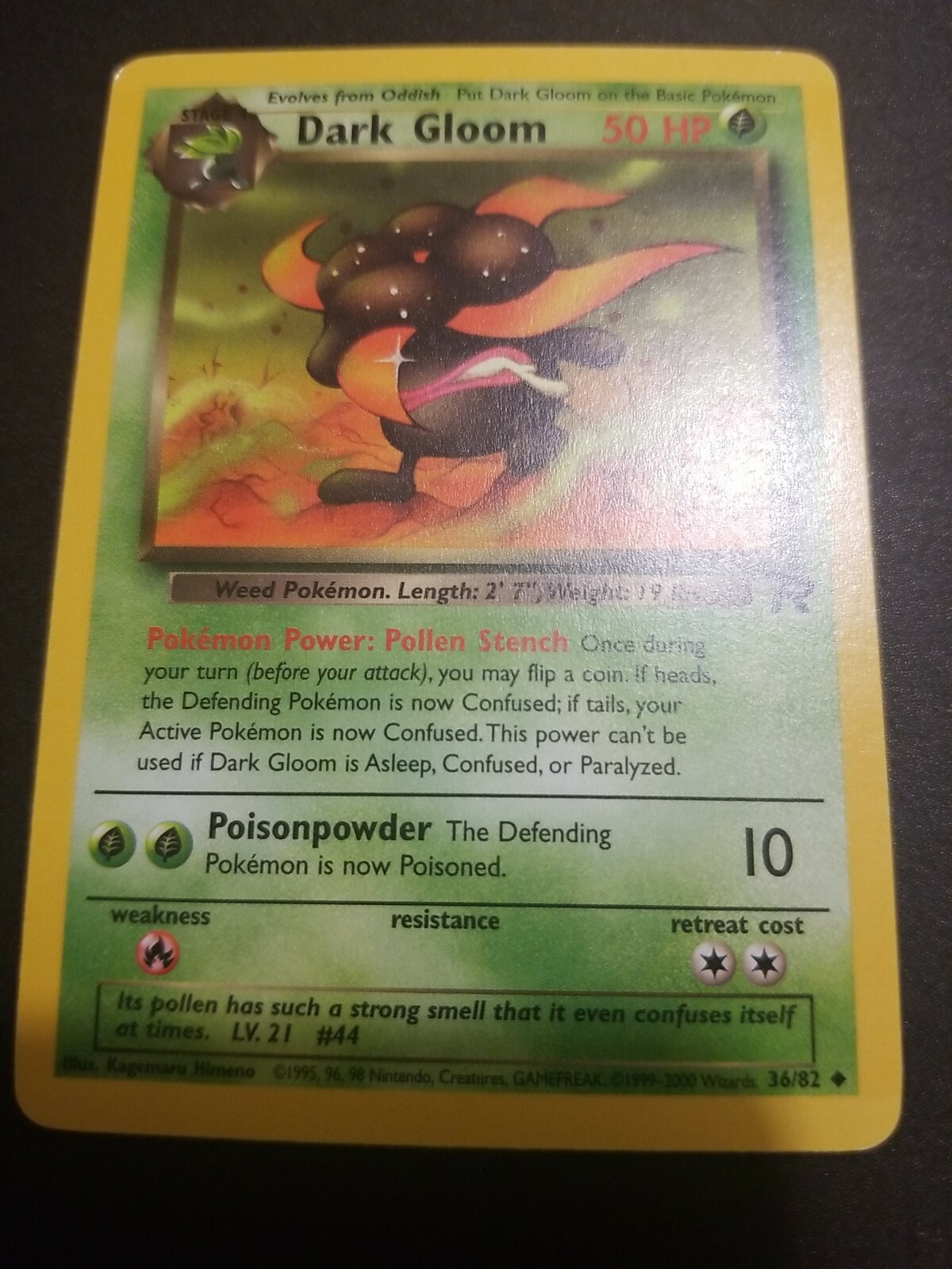 DARK GLOOM - Team Rocket Set - 36/82 - Uncommon - Pokemon Card ...