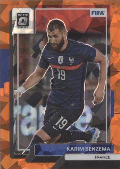 2022-23 Panini Donruss - Karim Benzema #49 Optic Orange Ice Prizm for ...