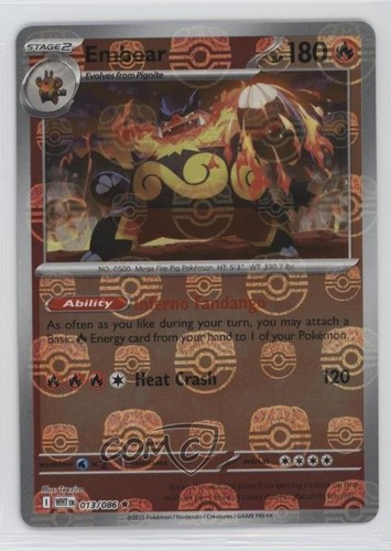 Emboar Master Ball Foil Pokemon White Flare WHT #013 | eBay UK