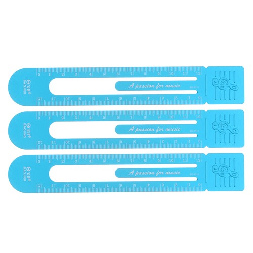 3pcs Straight Ruler 12cm Both Sides Scale Bookmark Measuring Tool, Sky ...