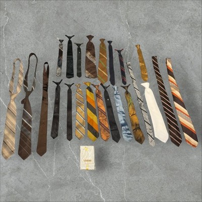 VTG Men’s Necktie Lot 20+ Ties 50s Rockabilly Clip-On, Don Loper ...