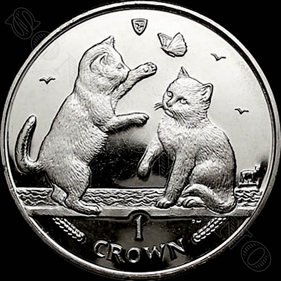 ISLE OF MAN CAT COINS - Your Choice ANY YEAR Copper Nickel CuNi 1 Crown ...