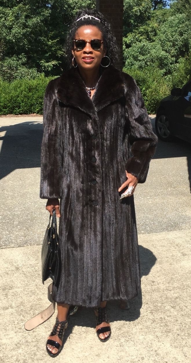 Designer Sorbara Neiman Marcus Full length Female Sable Black Mink Fur ...
