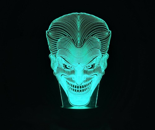 Joker 3D Effect Multicolor RGB LED Lamp | eBay