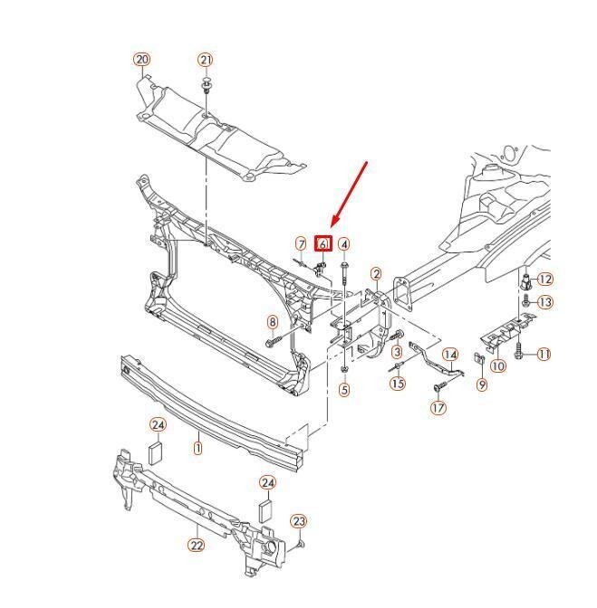 AUDI A6 RS6 A7 RS7 Front Bumper Grille Support 4G0807333 Genuine | eBay
