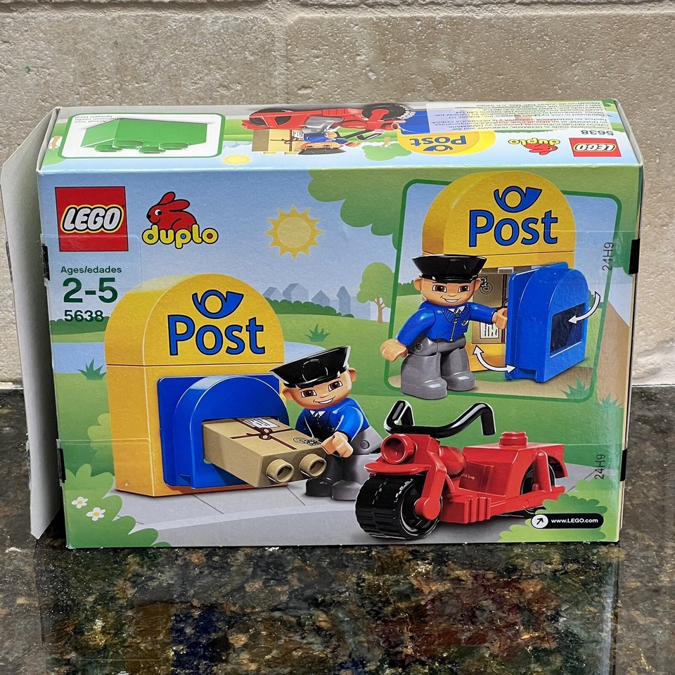 Lego DUPLO Legoville Postman #5638 Postman 2009 Vintage w/ box & ALL ...