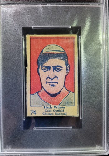1928 W513 HACK WILSON #74 Hand Cut Strip PSA Authentic POP 10 HOF CUBS ...