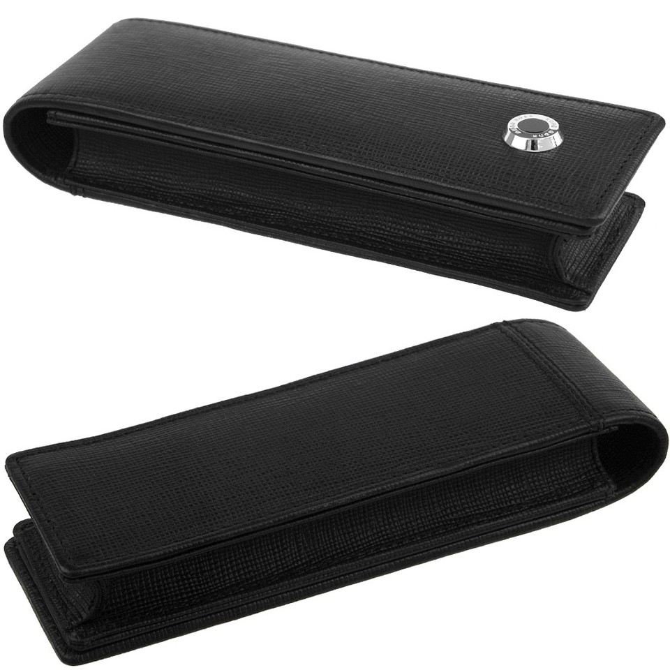 Hugo Boss Pen Case for 2 Writing Instruments Ballpoint Pen Fountain Pen ...