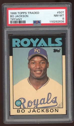 BO JACKSON 1986 TOPPS TRADED TIFFANY BASEBALL #50T ROOKIE CARD PSA 8 | eBay