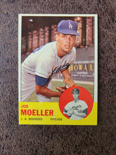 1963 Topps Baseball ROOKIE Joe Moeller #53 - Los Angeles Dodgers - Mid ...