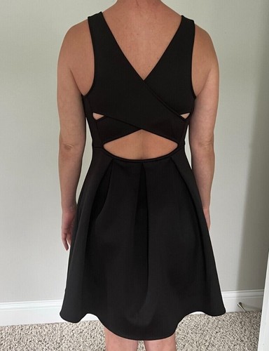 NWOT Express little lack dress pleated with cross/open back size 2 | eBay