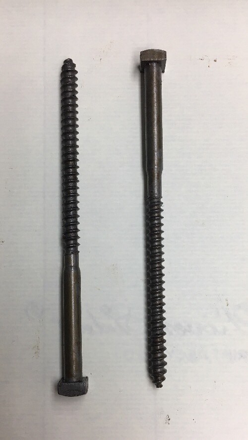(25) 1/4" x 4 1/2" Square Head Lag Bolts Plain Steel Screws 1/4 4-1/2 4 ...