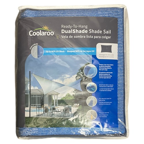 Coolaroo 11ft x 8ft DualShade Ready-To-Hang Shade Sail. Up To 90% UV ...