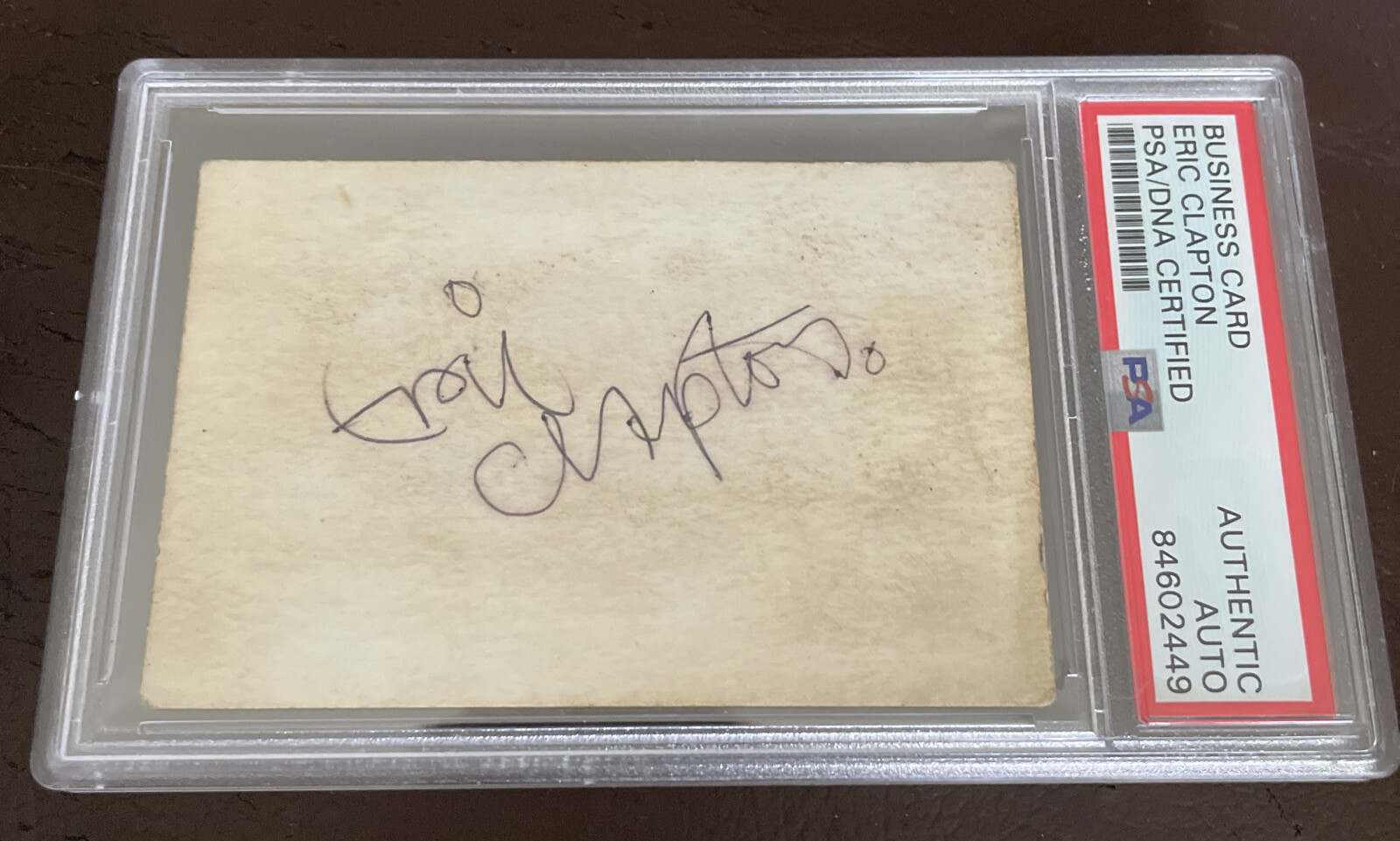 ERIC CLAPTON SIGNED 1960s VINTAGE AUTO BUSINESS CARD AUTOGRAPH PSA/DNA ...