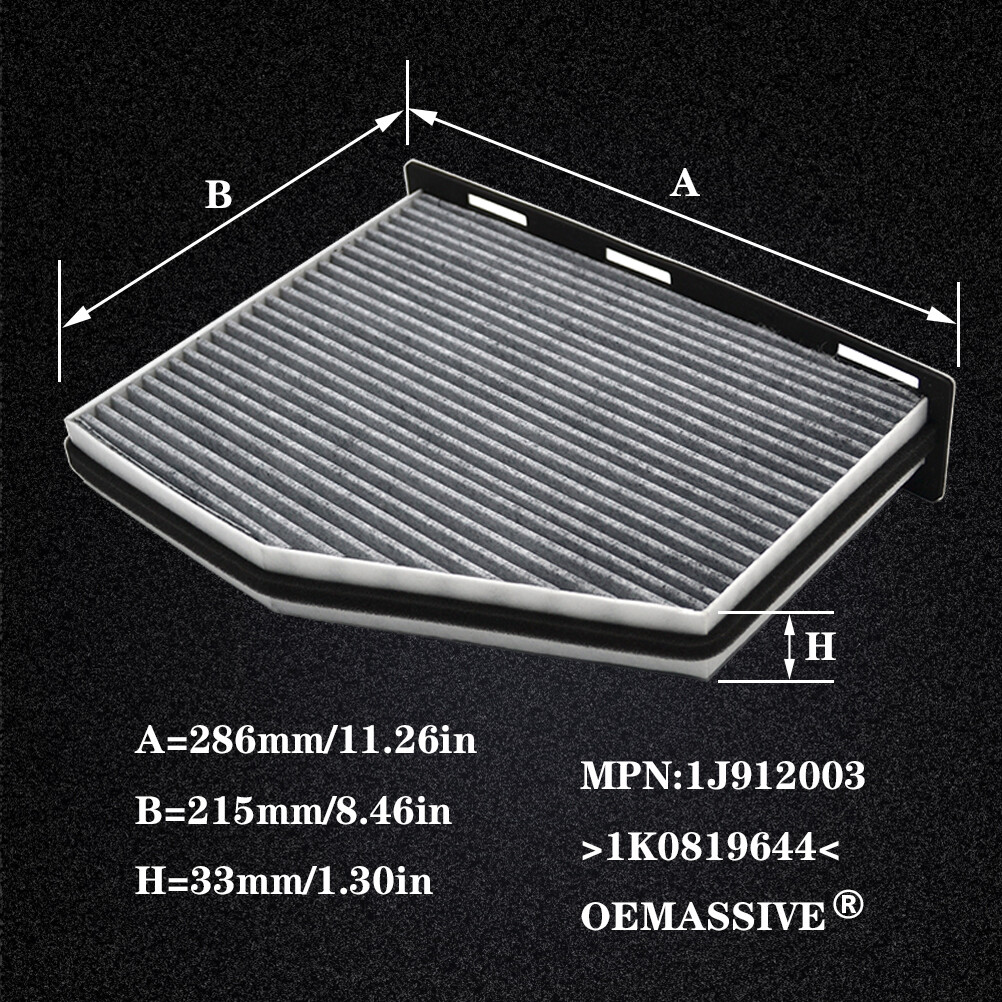 Car Activated Carbon Cabin Air Filter For VW Beetle Jetta Audi A3 Q3 ...